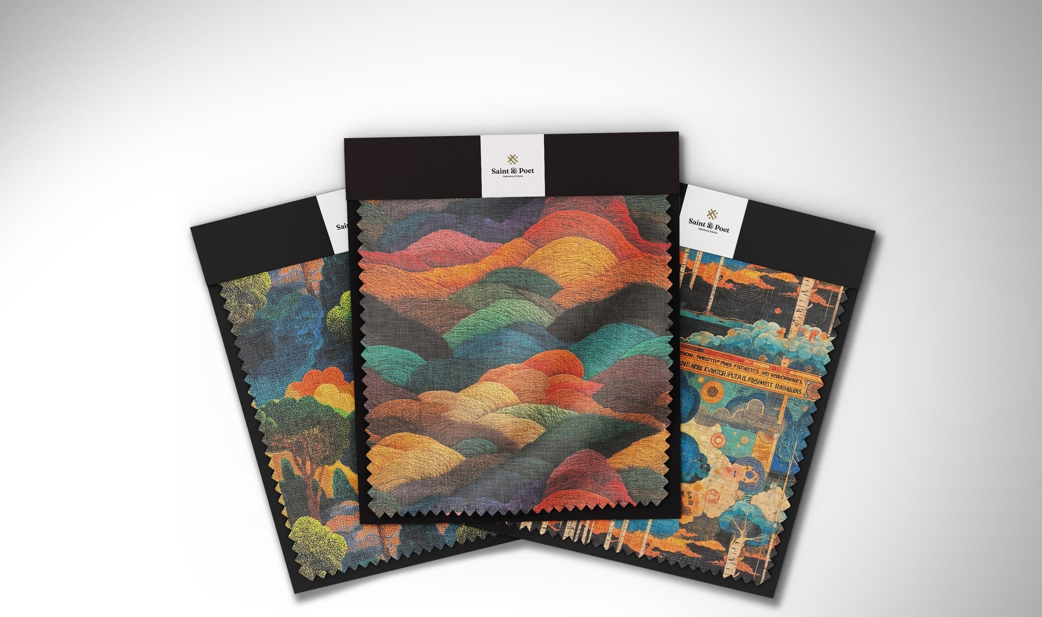 Bold Upholstery Fabric – Arcadia Treescape Multicolour Designs