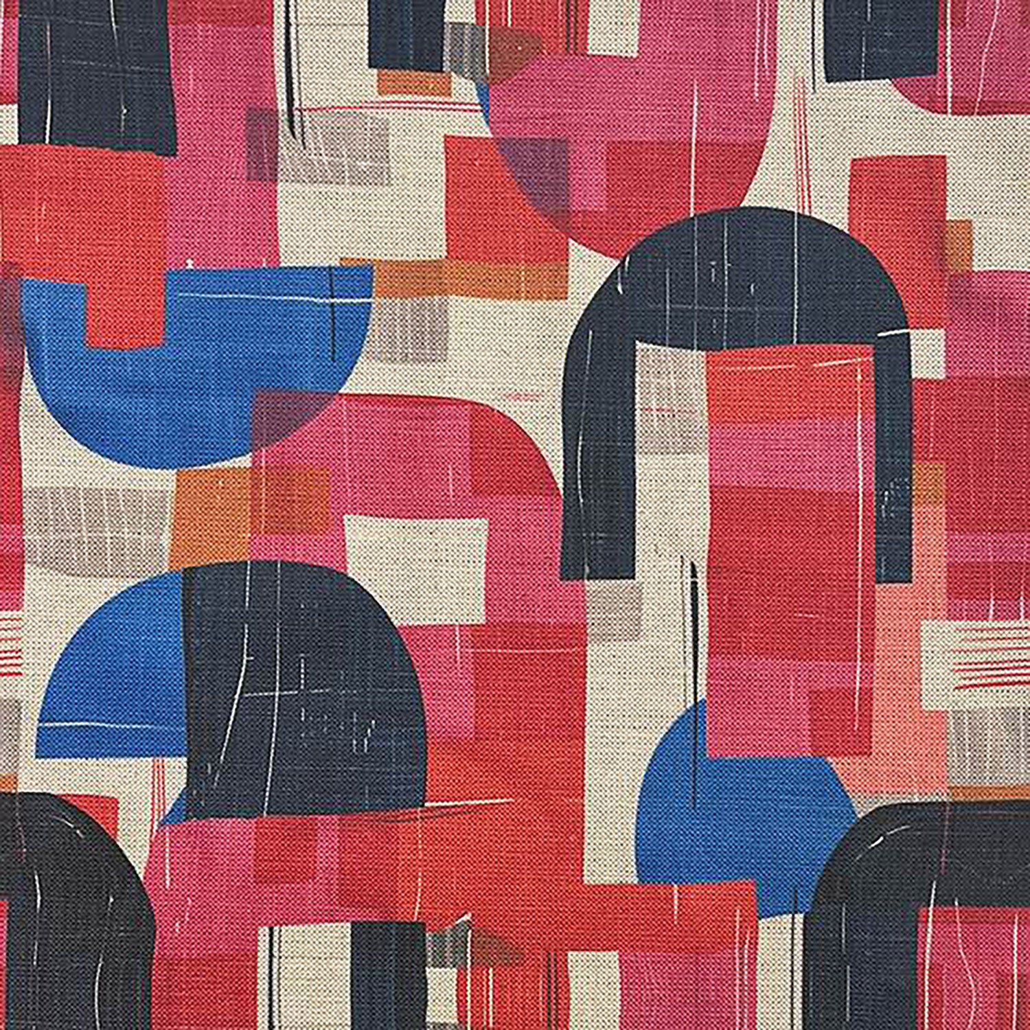 Dimension No.4 Luxury Upholstery Fabric – Pinks and Blues with ...