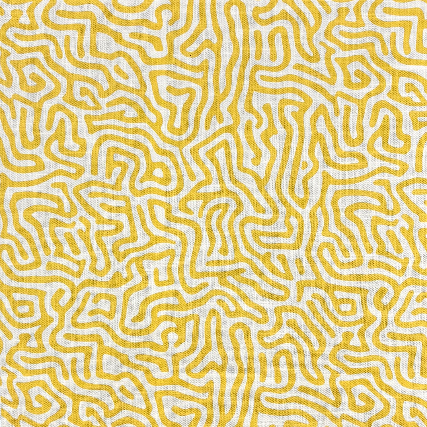 Simplicity No.13 Yellow Upholstery Fabric – Abstract Minimal Design